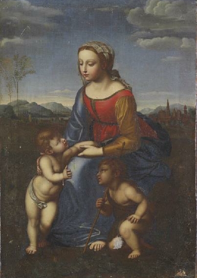 Une copie de la Belle Jardinière de Raphaël